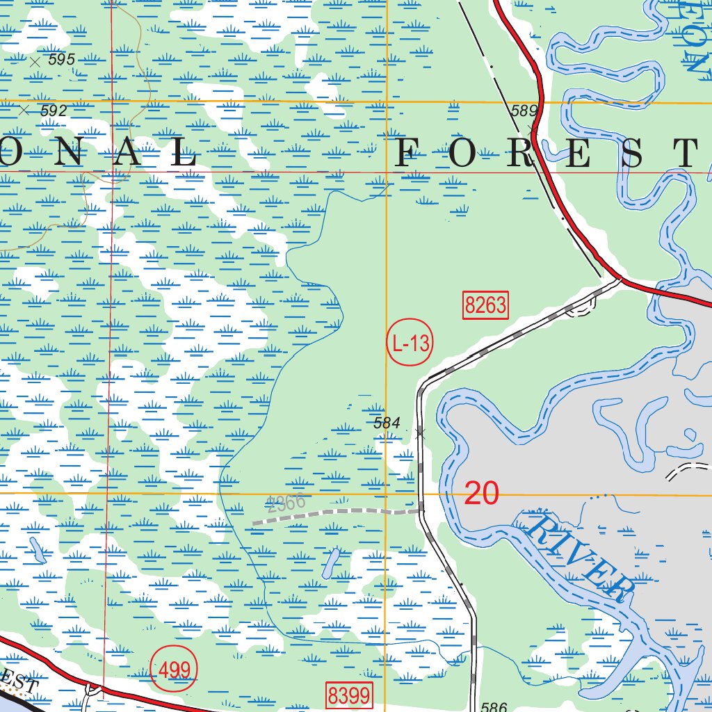 Nahma, MI FSTopo Legacy Map by US Forest Service - Topo | Avenza Maps