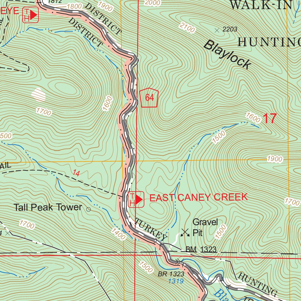 Nichols Mountain, AR FSTopo Legacy Map by US Forest Service - Topo ...