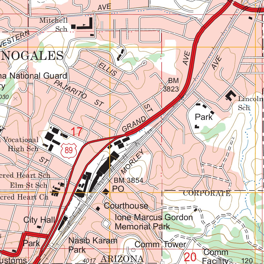 Nogales, AZ FSTopo Legacy Map by US Forest Service - Topo | Avenza Maps