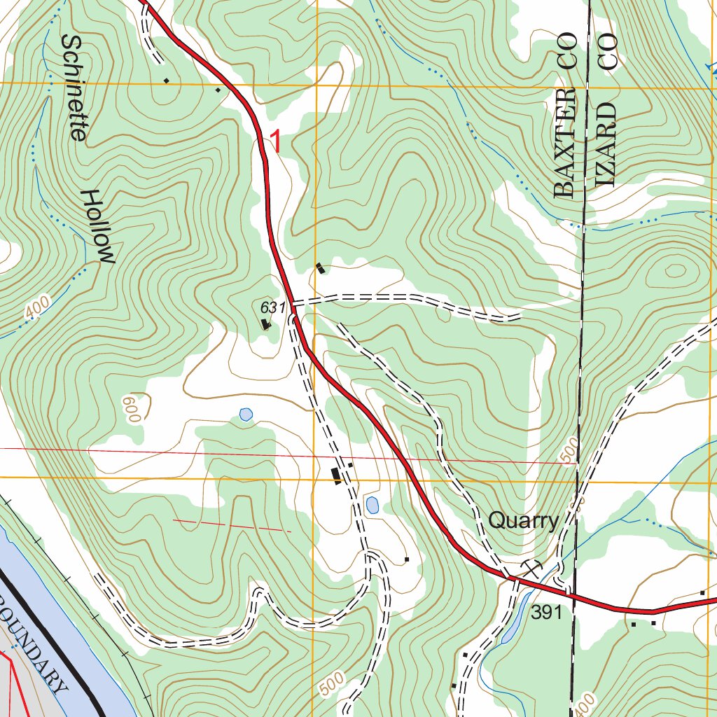Norfork Dam South, AR FSTopo Legacy Map by US Forest Service - Topo ...