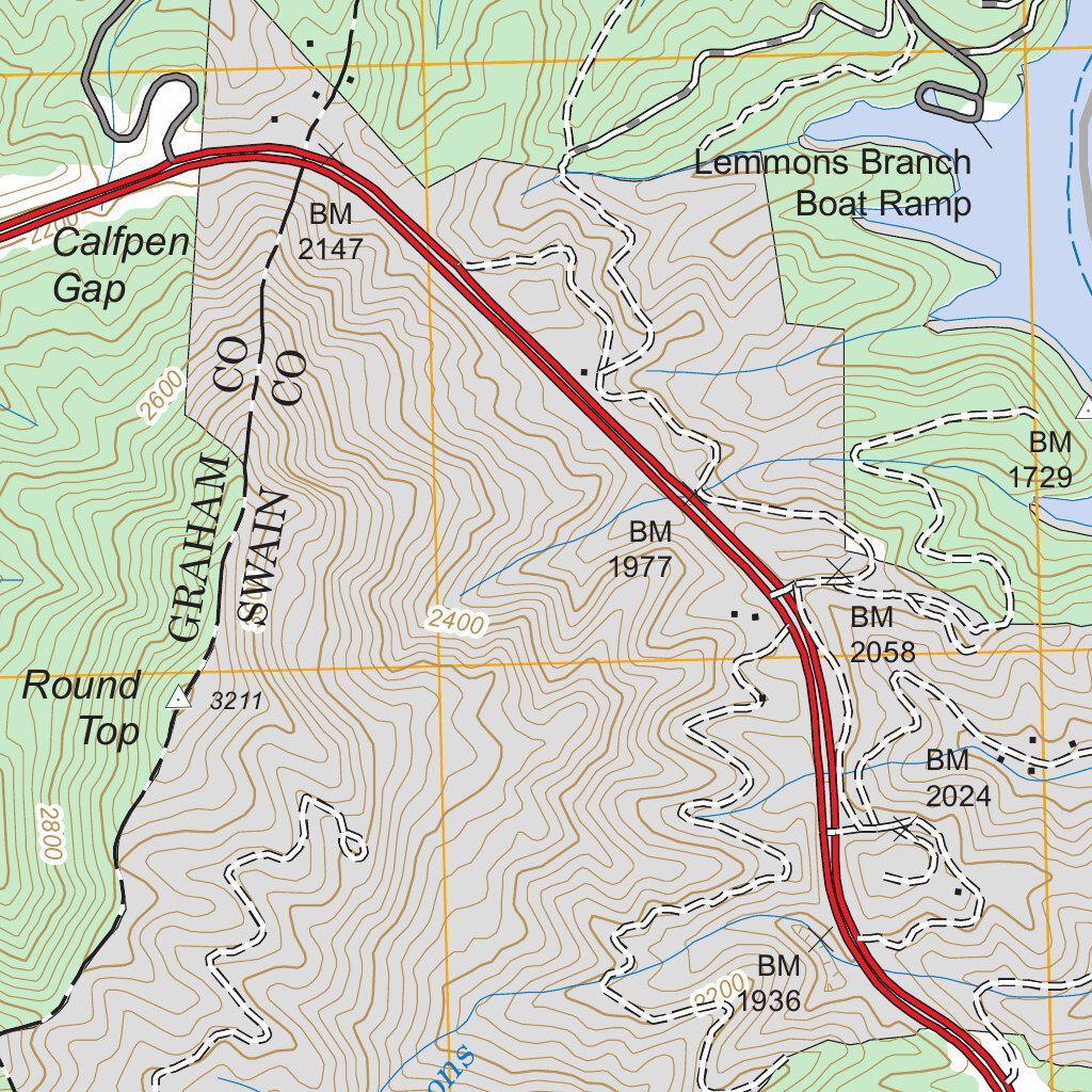 Noland Creek, NC FSTopo Legacy Map by US Forest Service - Topo | Avenza ...