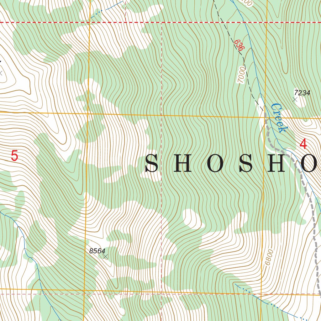 North Bennett Creek, WY FSTopo Legacy Map by US Forest Service - Topo ...