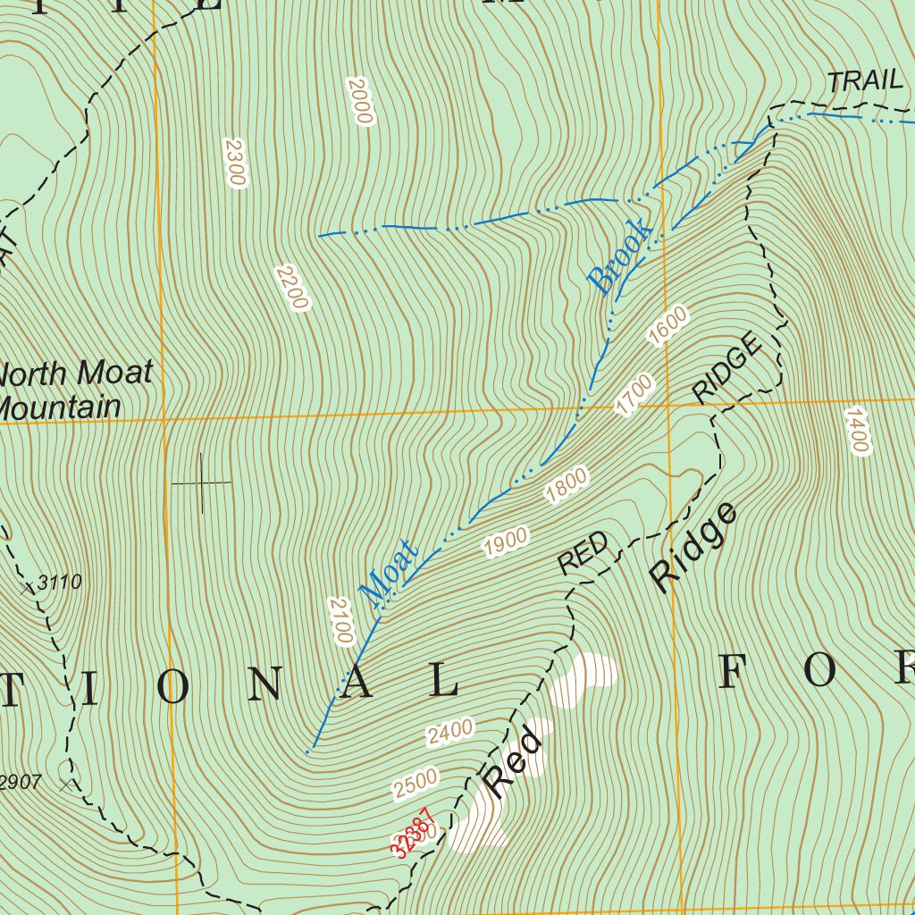 North Conway West, NH FSTopo Legacy Map by US Forest Service - Topo ...