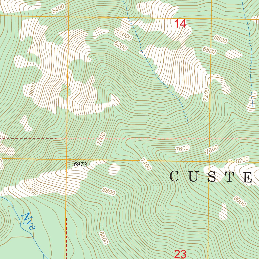 Nye, MT FSTopo Legacy Map by US Forest Service - Topo | Avenza Maps