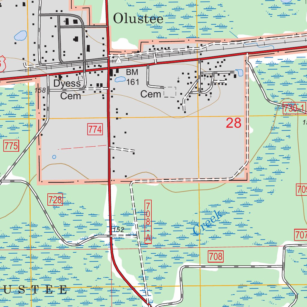 Olustee, FL FSTopo Legacy Map by US Forest Service - Topo | Avenza Maps