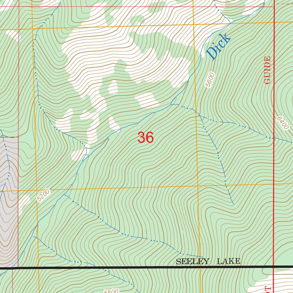 Ovando Mountain, MT FSTopo Legacy Map by US Forest Service - Topo ...
