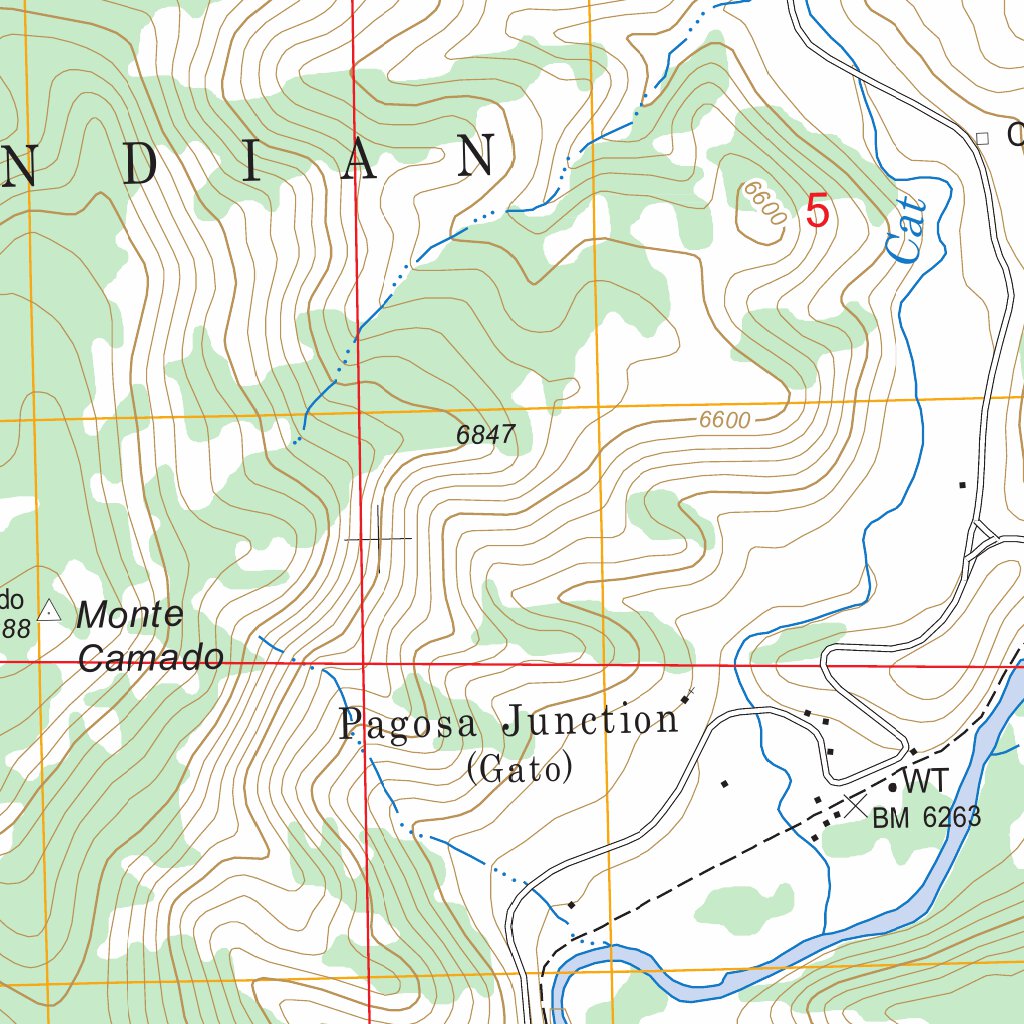 Pagosa Junction, CO FSTopo Legacy Map by US Forest Service - Topo ...