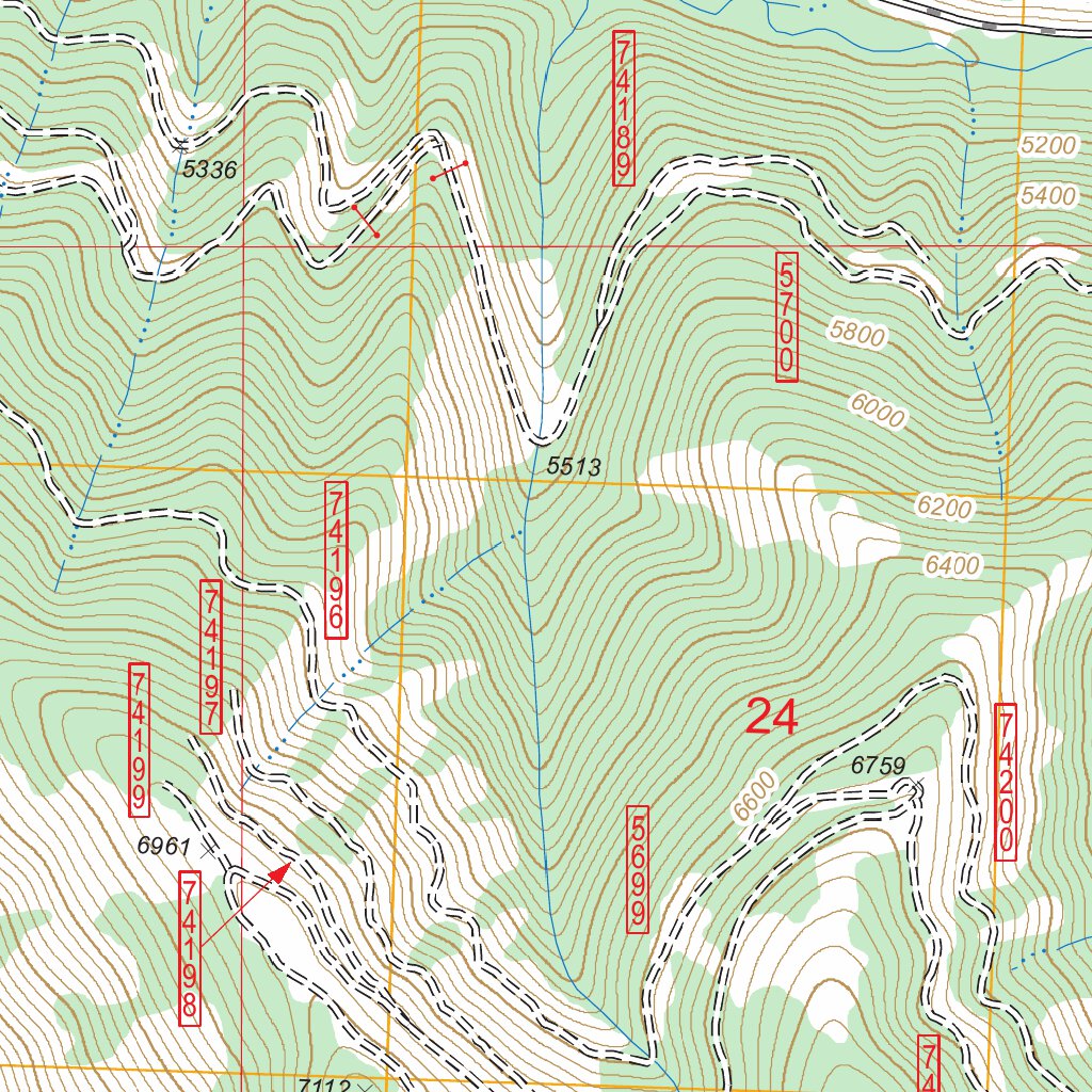 Painted Rocks Lake, MT FSTopo Legacy Map by US Forest Service - Topo ...