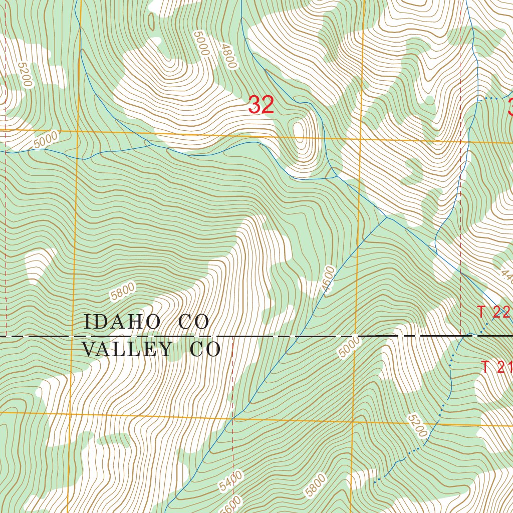 Papoose Peak, ID FSTopo Legacy Map by US Forest Service - Topo | Avenza ...