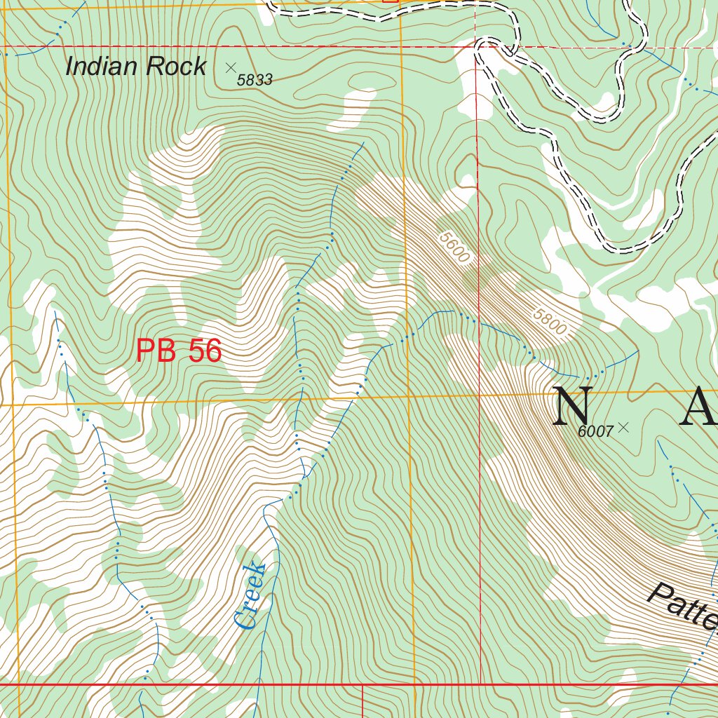 Patterson Mountain, CA FSTopo Legacy Map by US Forest Service - Topo ...