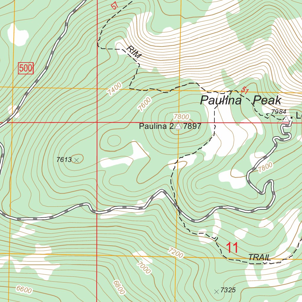 Paulina Peak, OR FSTopo Legacy Map by US Forest Service - Topo | Avenza ...