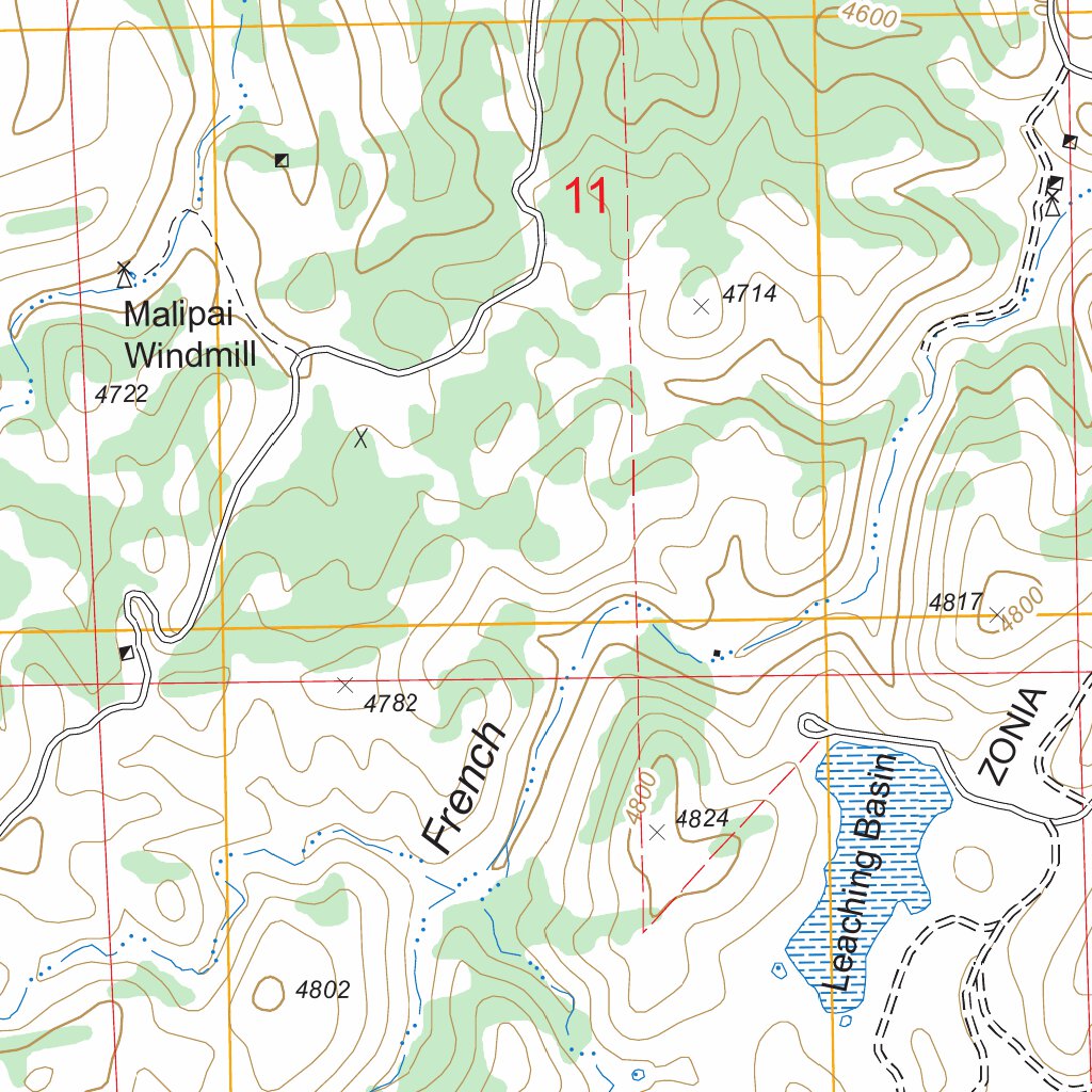 Peeples Valley, AZ FSTopo Legacy Map by US Forest Service - Topo ...