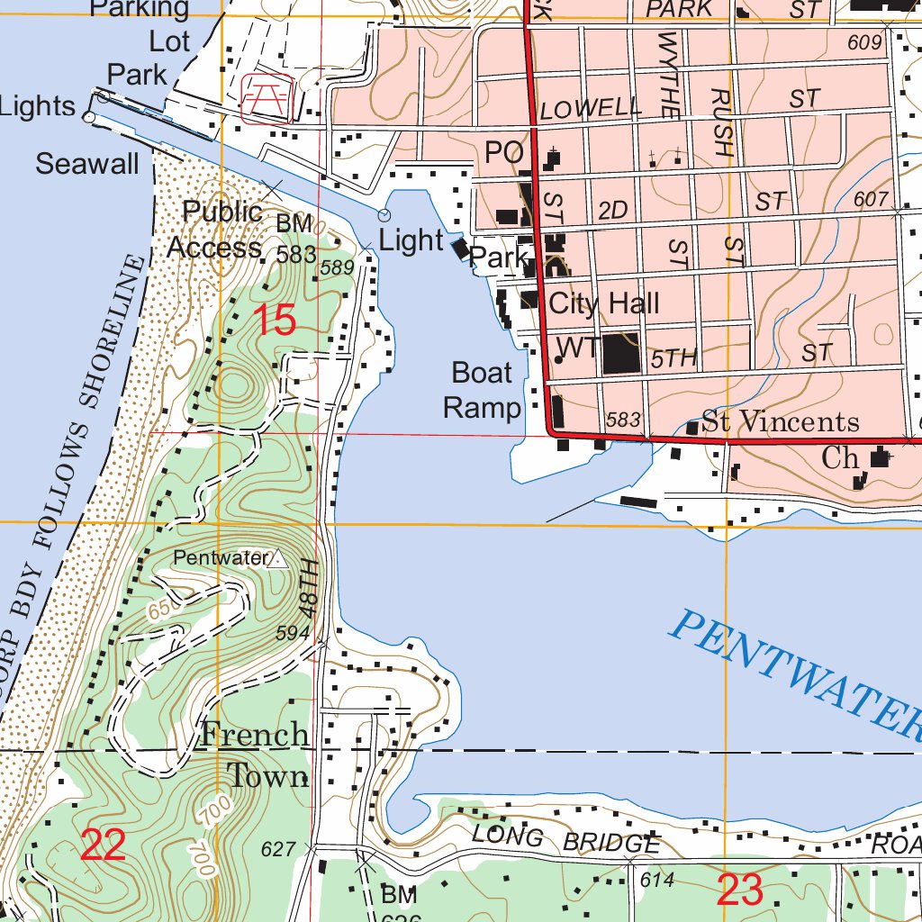 Pentwater, MI FSTopo Legacy Map by US Forest Service - Topo | Avenza Maps