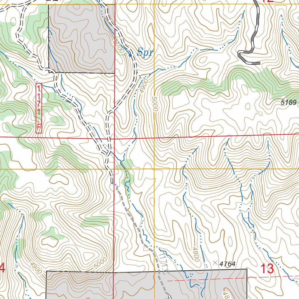 Piney Canyon SE, WY FSTopo Legacy Map by US Forest Service - Topo ...