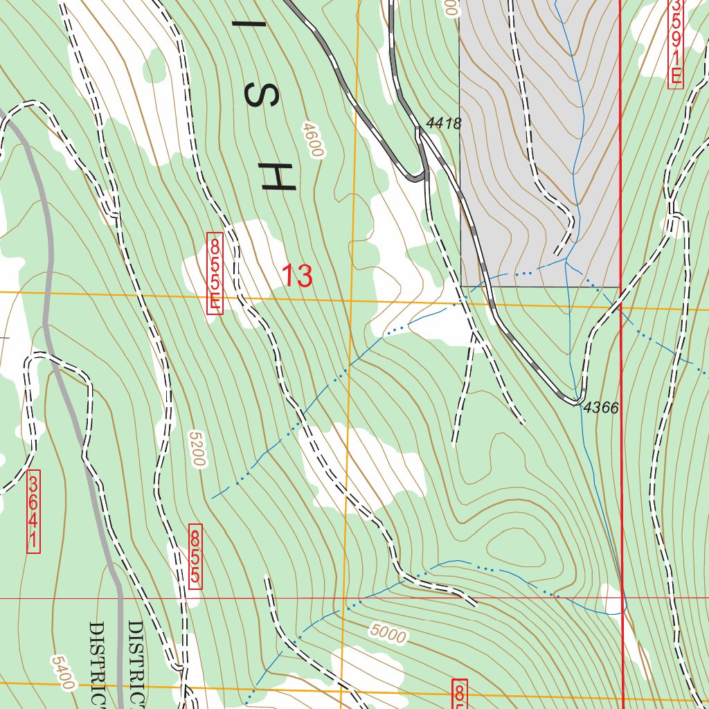 Pinkham Mountain, MT FSTopo Legacy Map by US Forest Service - Topo ...