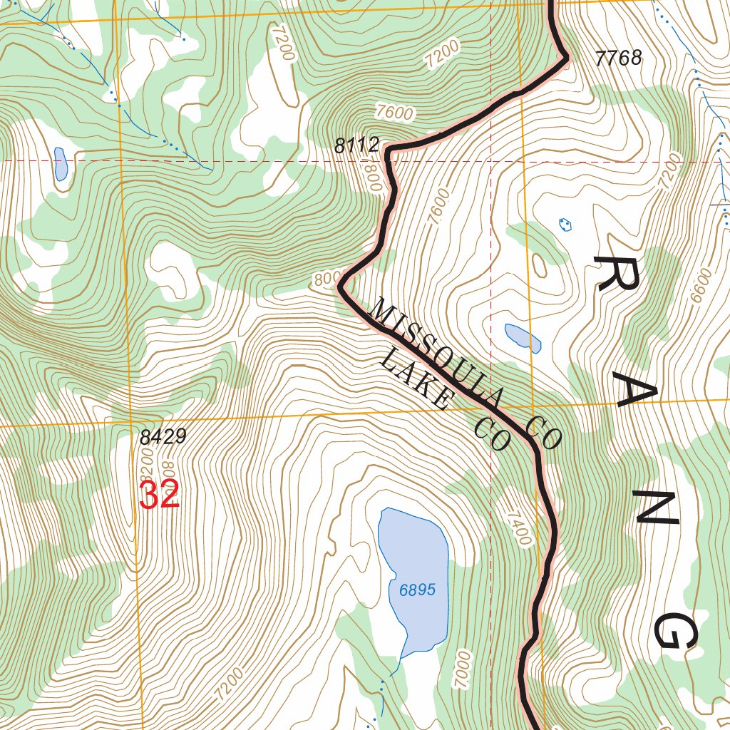Piper-Crow Pass, MT FSTopo Legacy Map by US Forest Service - Topo ...