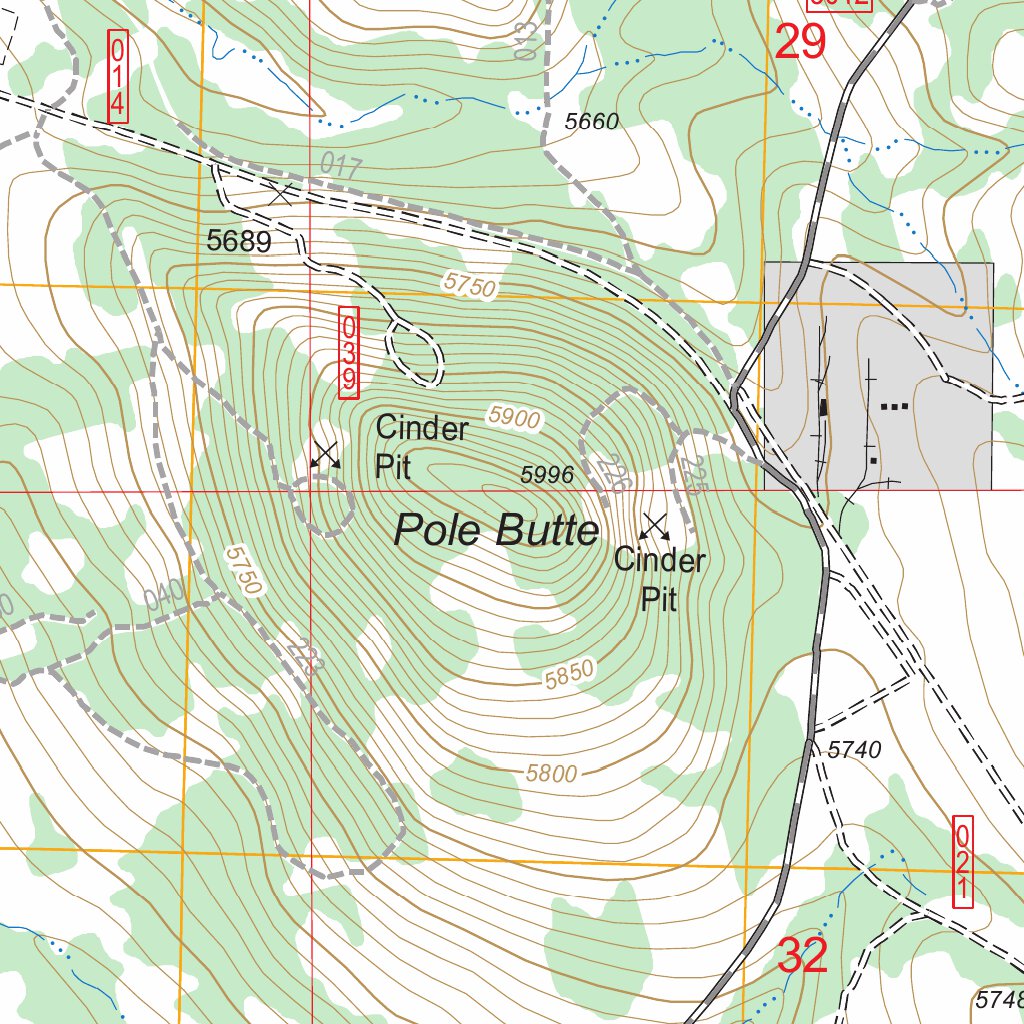 Pole Butte, OR FSTopo Legacy Map by US Forest Service - Topo | Avenza Maps
