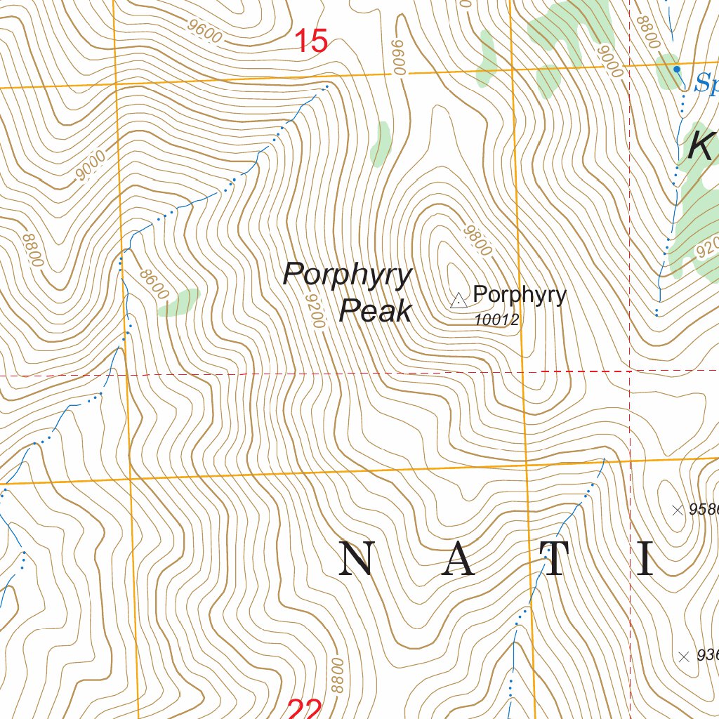 Porphyry Peak, ID FSTopo Legacy Map by US Forest Service - Topo ...