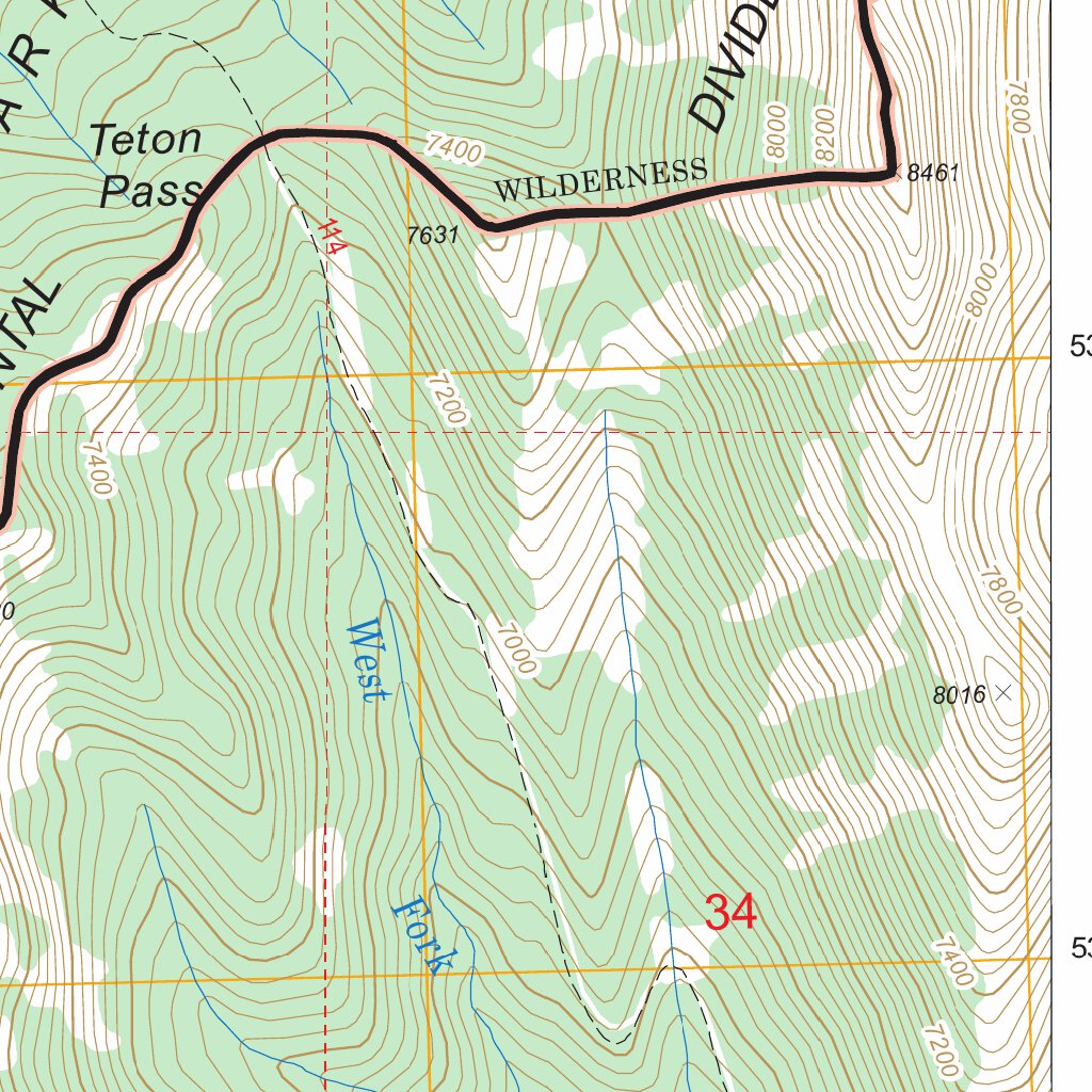 Porphyry Reef, MT FSTopo Legacy Map by US Forest Service - Topo ...
