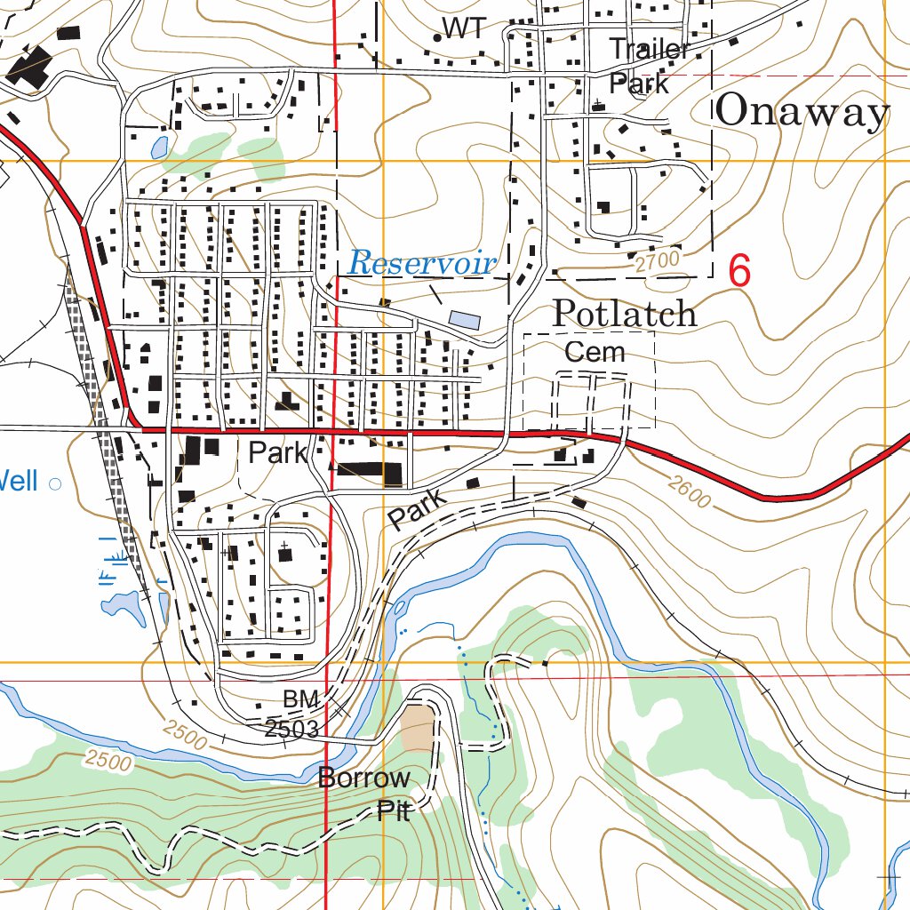 Potlatch, ID FSTopo Legacy Map by US Forest Service - Topo | Avenza Maps