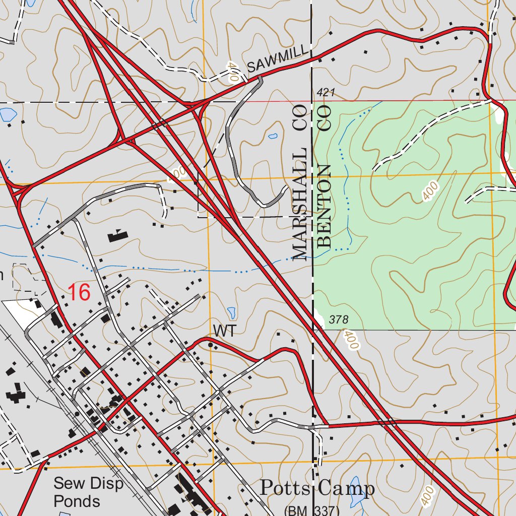 Potts Camp, MS FSTopo Legacy Map by US Forest Service - Topo | Avenza Maps