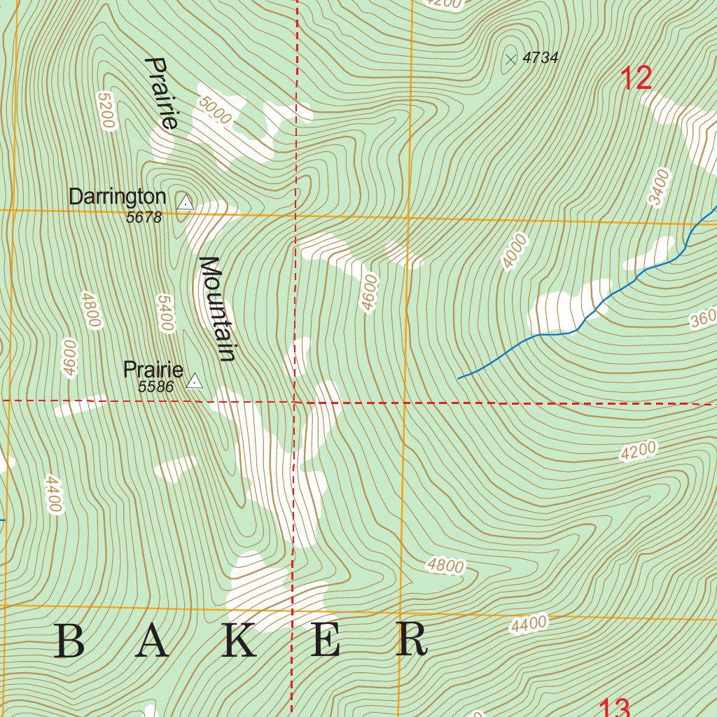 Prairie Mountain, WA FSTopo Legacy Map by US Forest Service - Topo ...