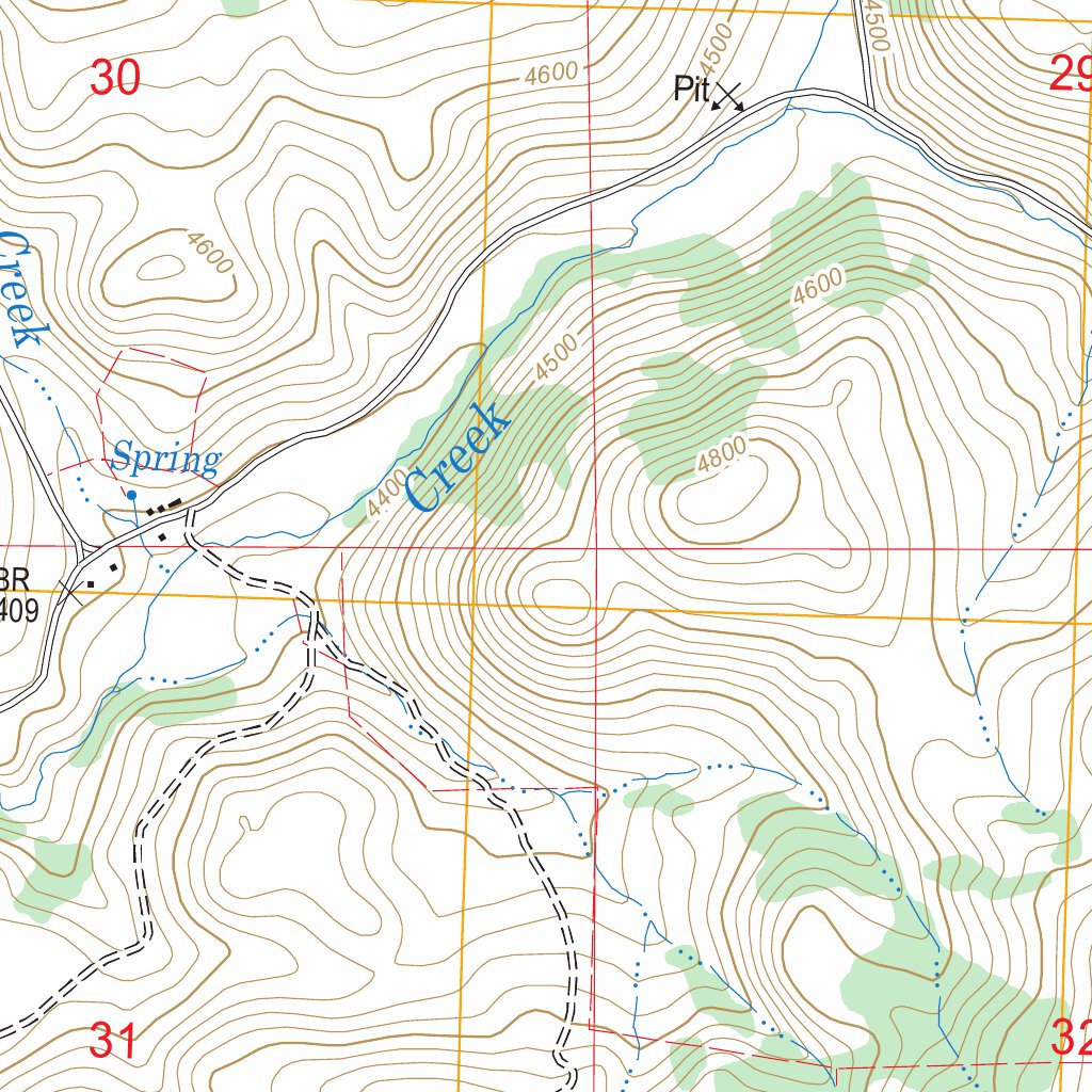 Pringle Flat, OR FSTopo Legacy Map by US Forest Service - Topo | Avenza ...