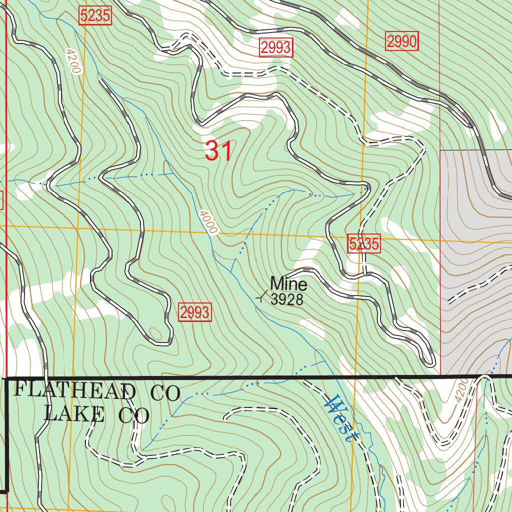 Proctor, MT FSTopo Legacy Map by US Forest Service - Topo | Avenza Maps