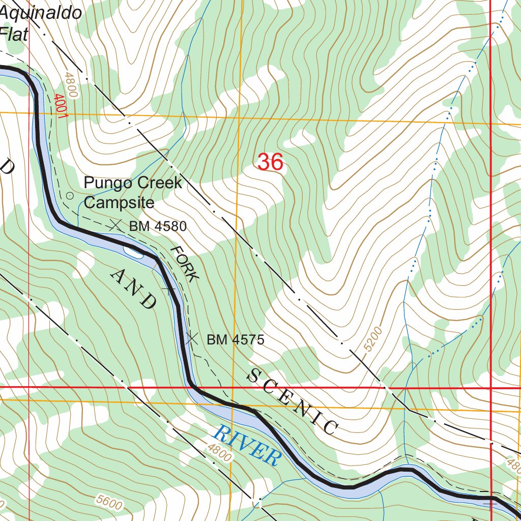 Pungo Mountain, ID FSTopo Legacy Map by US Forest Service - Topo ...