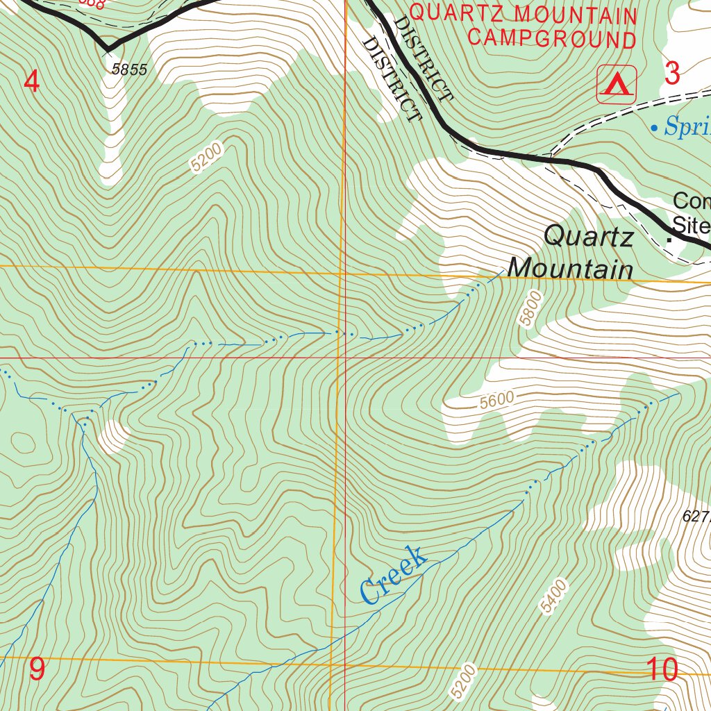 Quartz Mountain, WA FSTopo Legacy Map by US Forest Service - Topo ...