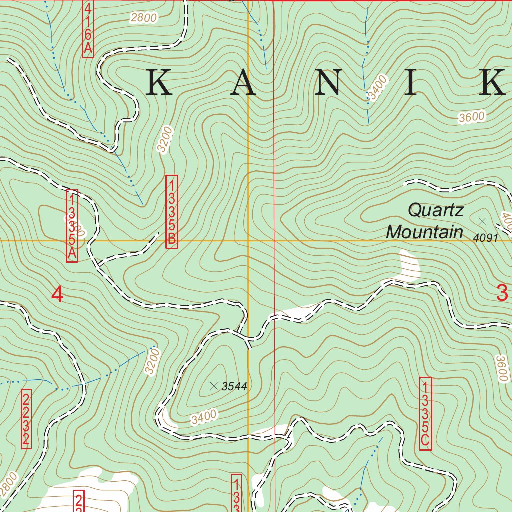 Quartz Mountain, ID FSTopo Legacy Map by US Forest Service - Topo ...