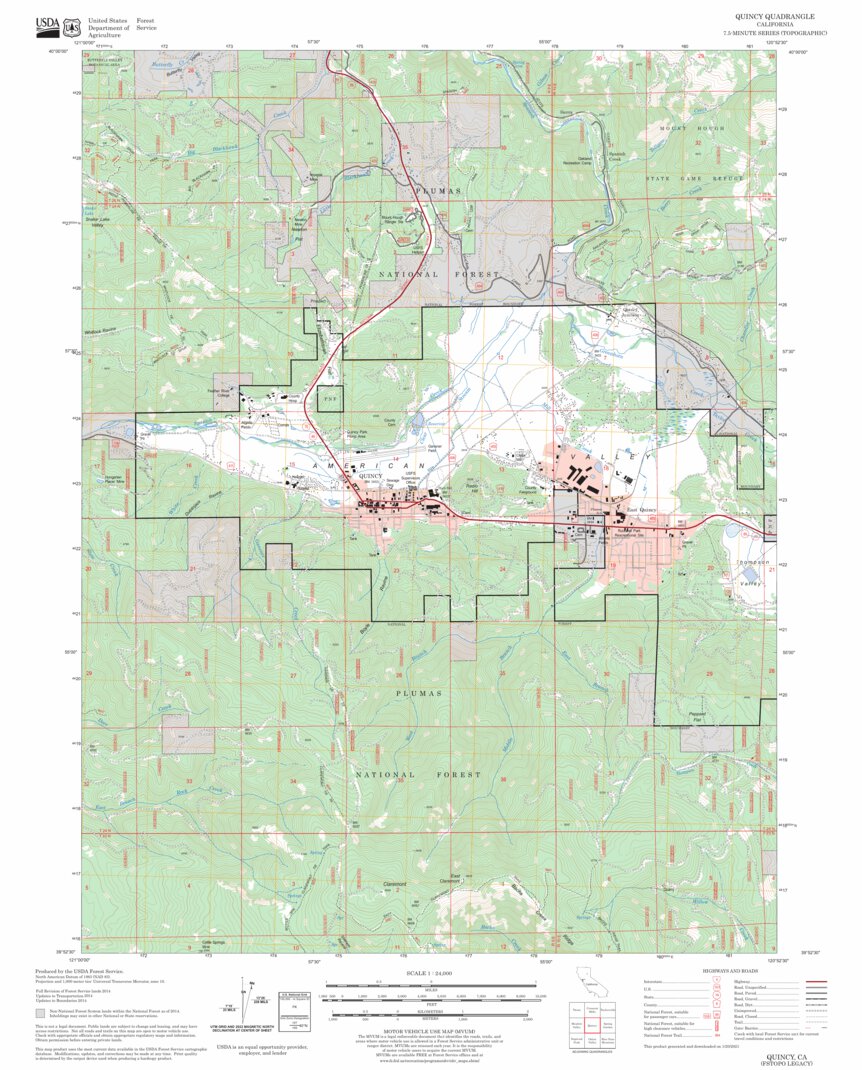 Quincy, CA FSTopo Legacy Map by US Forest Service - Topo | Avenza Maps