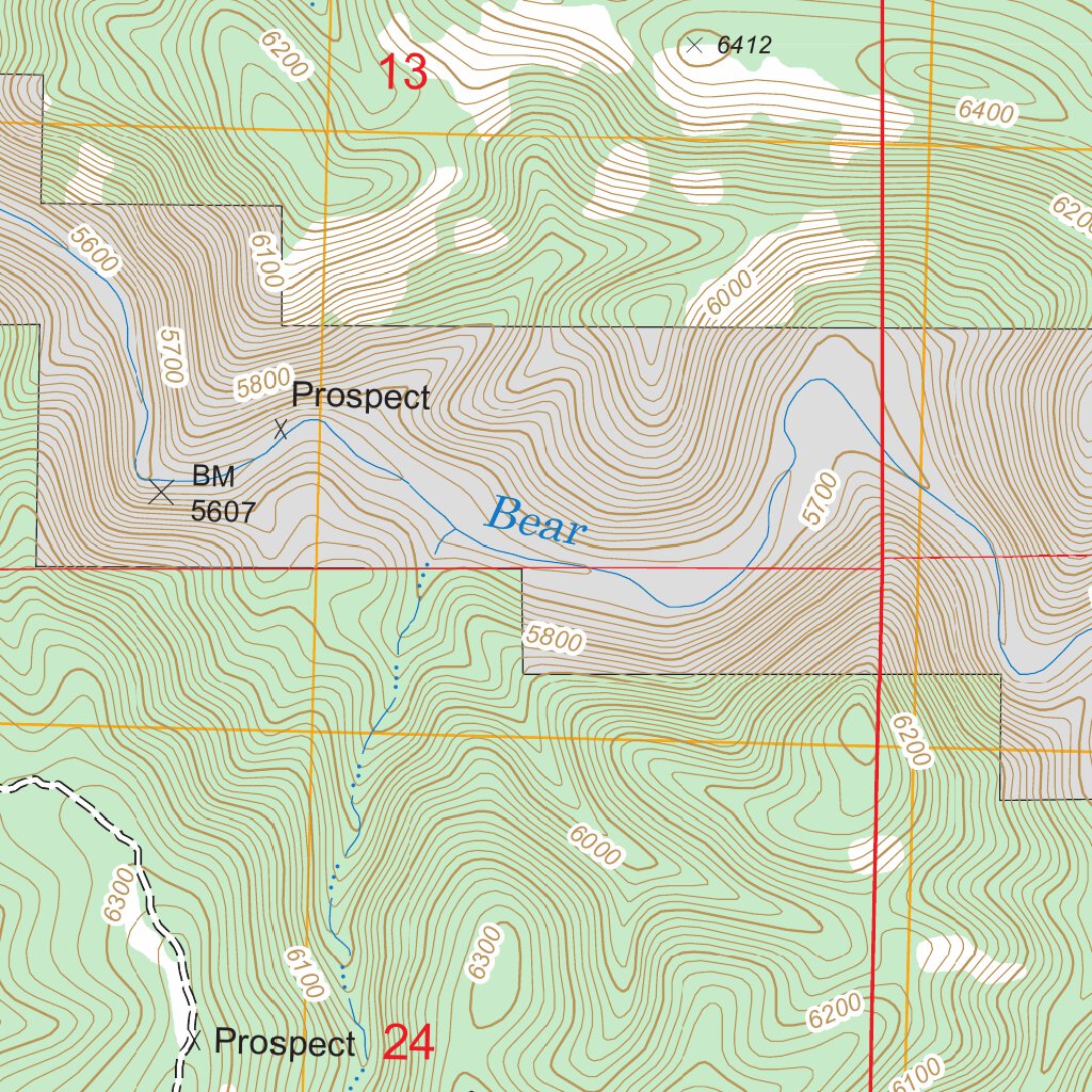 Reading Mountain, NM FSTopo Legacy Map by US Forest Service - Topo ...