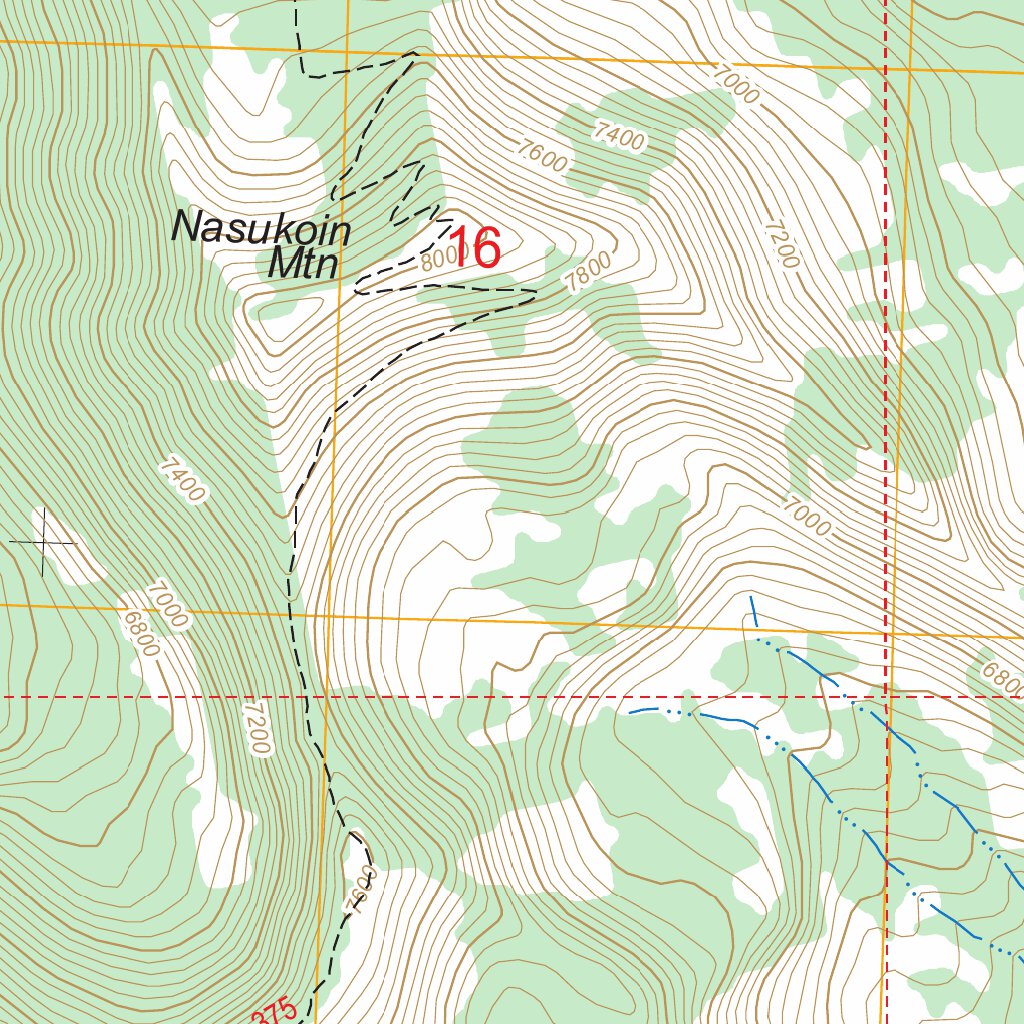 Red Meadow Lake, MT FSTopo Legacy Map by US Forest Service - Topo ...