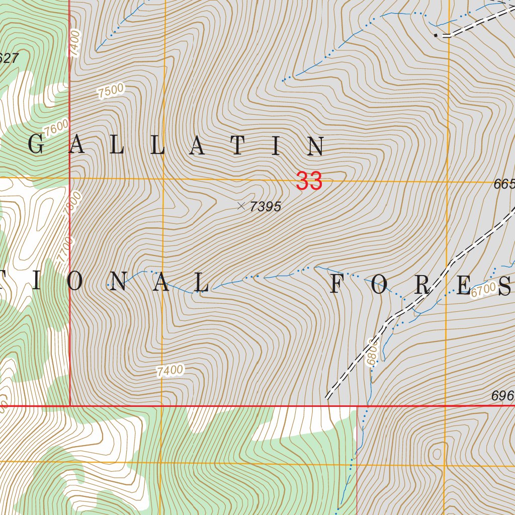 Rein Lake, MT FSTopo Legacy Map by US Forest Service - Topo | Avenza Maps