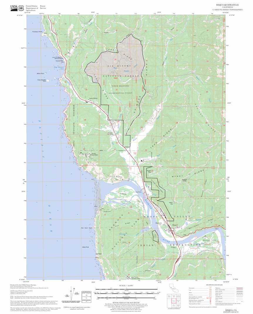 Requa, CA FSTopo Legacy Map by US Forest Service - Topo | Avenza Maps