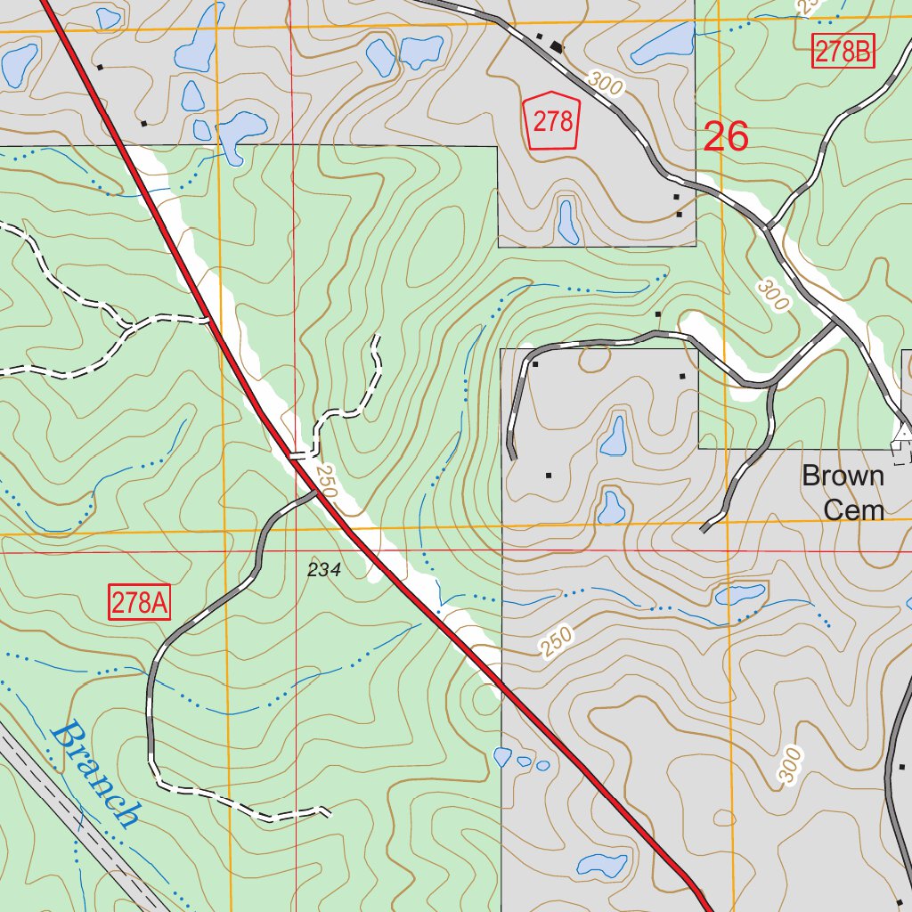 Rhodes, MS FSTopo Legacy Map by US Forest Service - Topo | Avenza Maps
