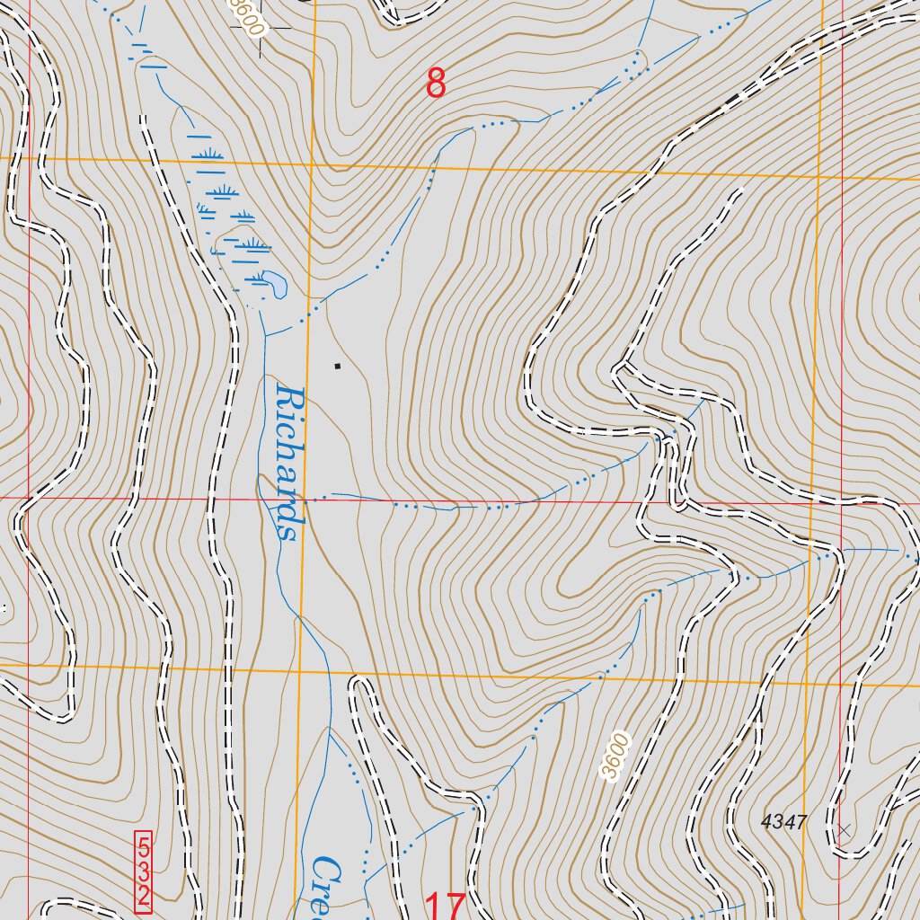 Richards Mountain, MT FSTopo Legacy Map by US Forest Service - Topo ...