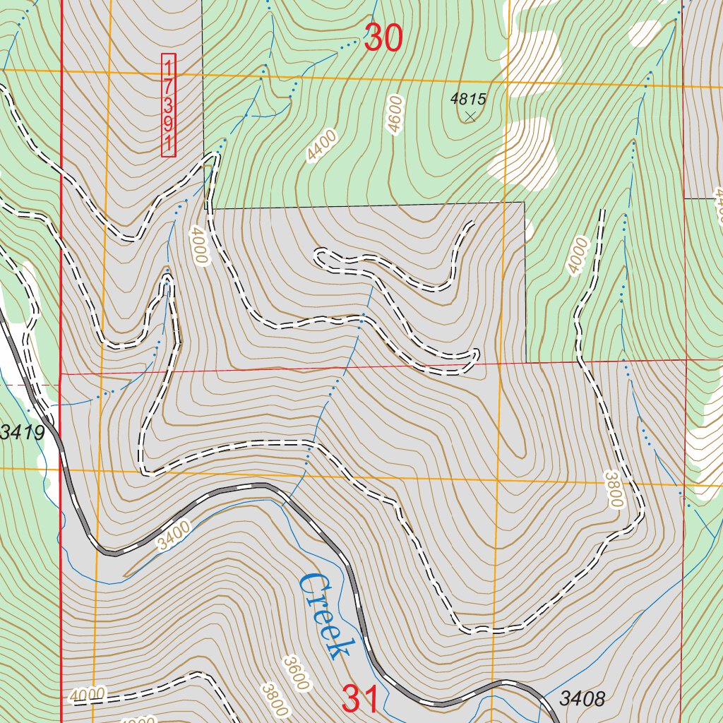 Richards Peak, MT FSTopo Legacy Map by US Forest Service - Topo ...
