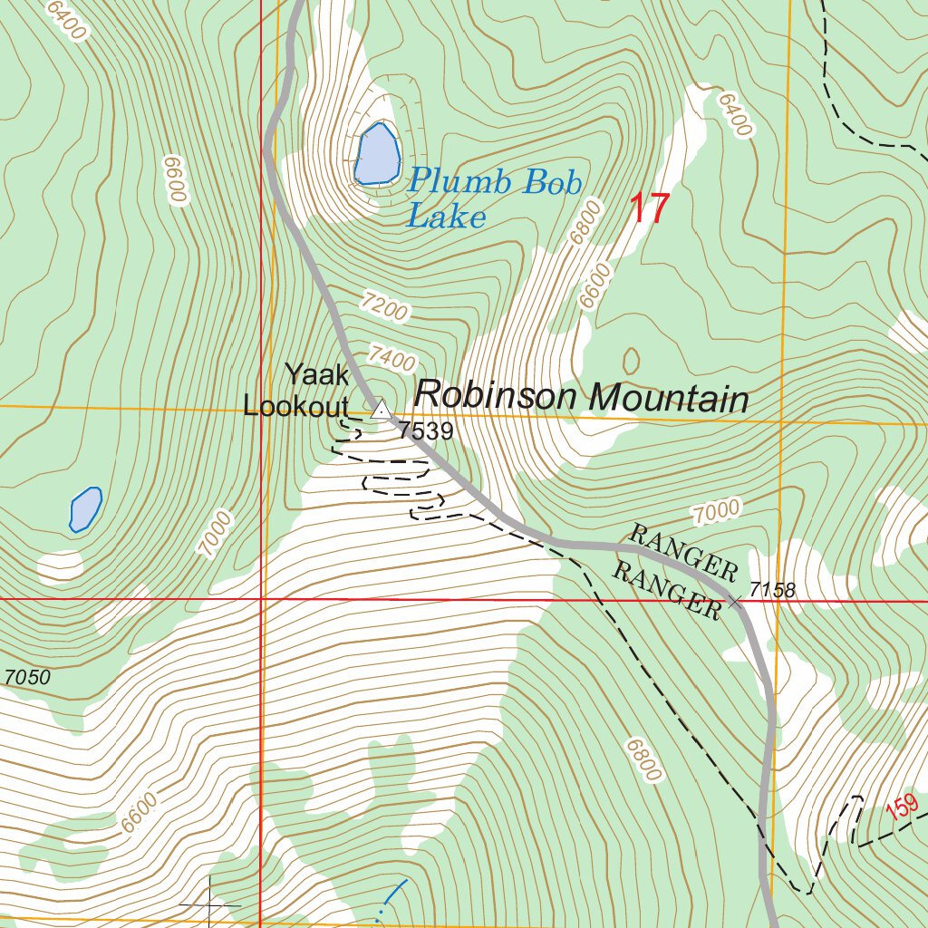 Robinson Mountain, MT FSTopo Legacy Map by US Forest Service - Topo ...
