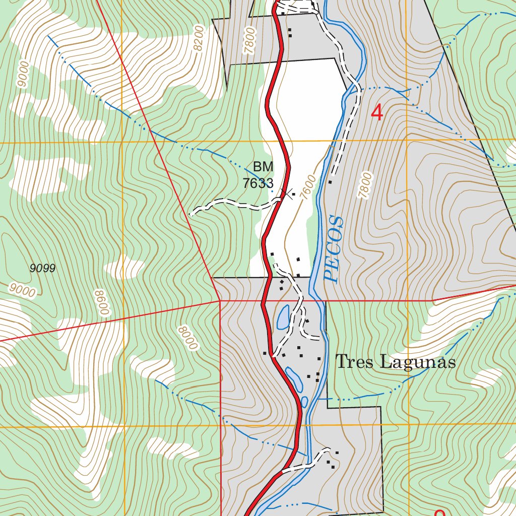 Rosilla Peak, NM FSTopo Legacy Map by US Forest Service - Topo | Avenza ...