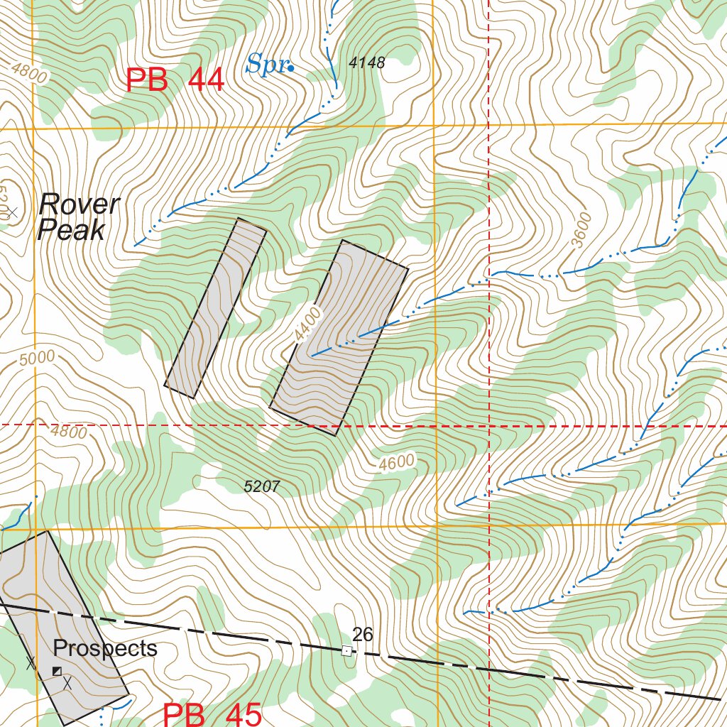 Rover Peak, AZ FSTopo Legacy Map by US Forest Service - Topo | Avenza Maps