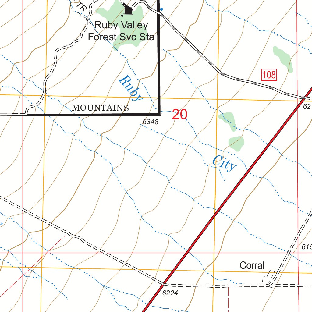 Ruby City Creek, NV FSTopo Legacy Map by US Forest Service - Topo ...