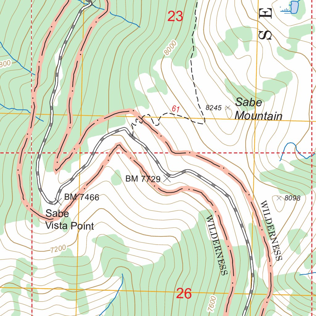 Sabe Mountain, ID FSTopo Legacy Map by US Forest Service - Topo ...