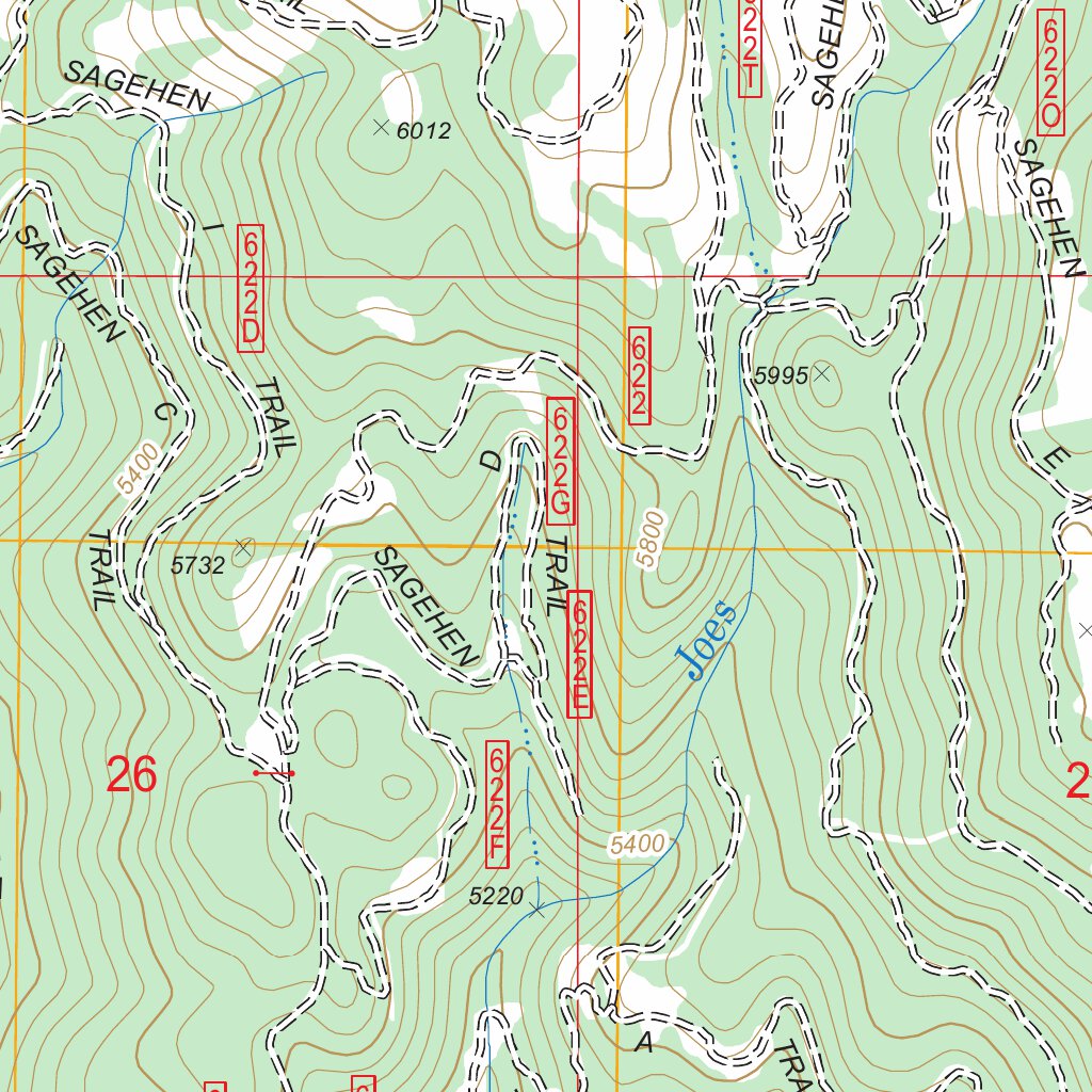 Sage Hen Reservoir, ID FSTopo Legacy Map by US Forest Service - Topo ...