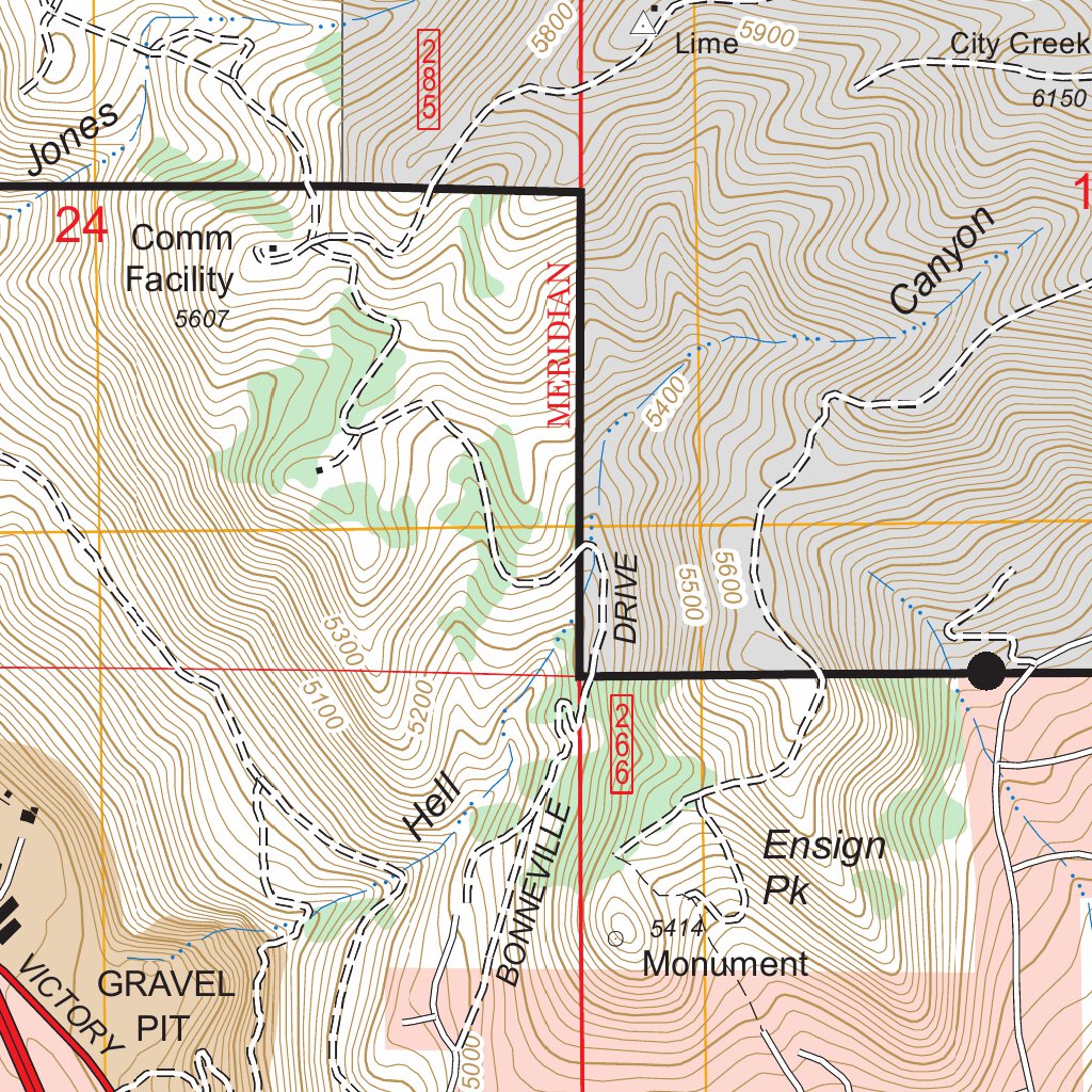 Salt Lake City North, UT FSTopo Legacy Map by US Forest Service - Topo ...