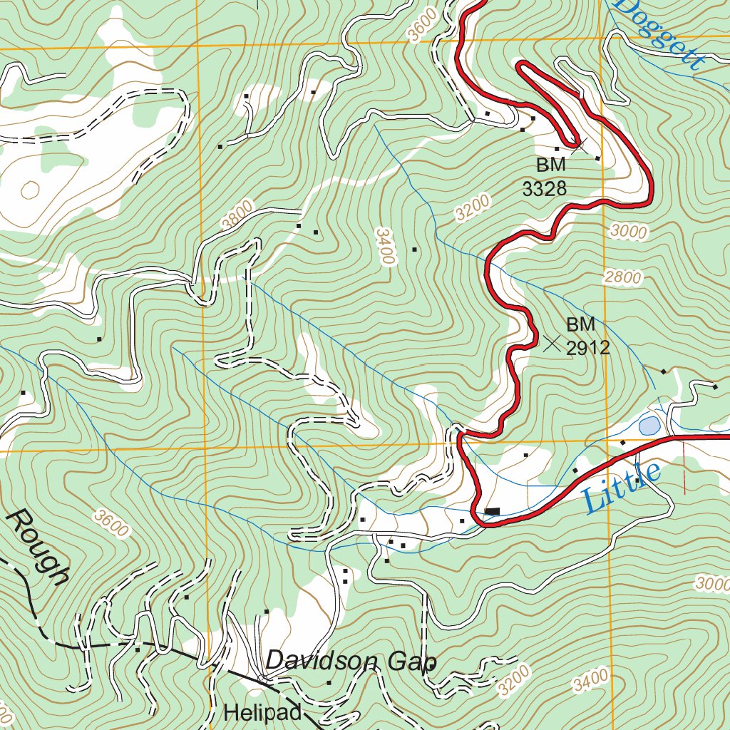 Sandymush, NC FSTopo Legacy Map by US Forest Service - Topo | Avenza Maps