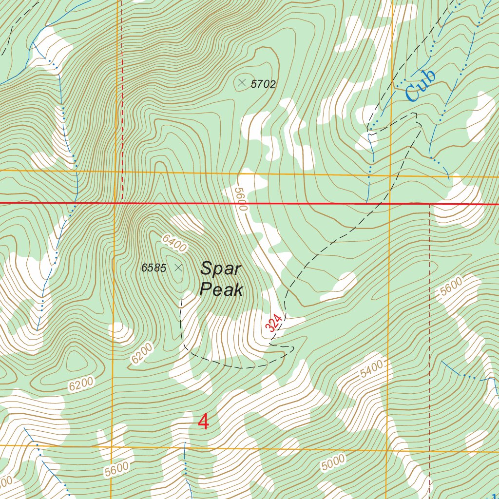 Sawtooth Mountain, MT FSTopo Legacy Map by US Forest Service - Topo ...