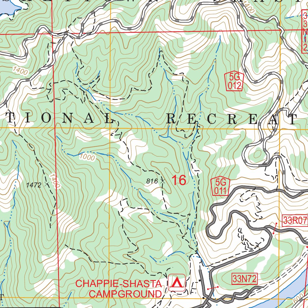 Shasta Dam, CA FSTopo Legacy Map by US Forest Service - Topo | Avenza Maps
