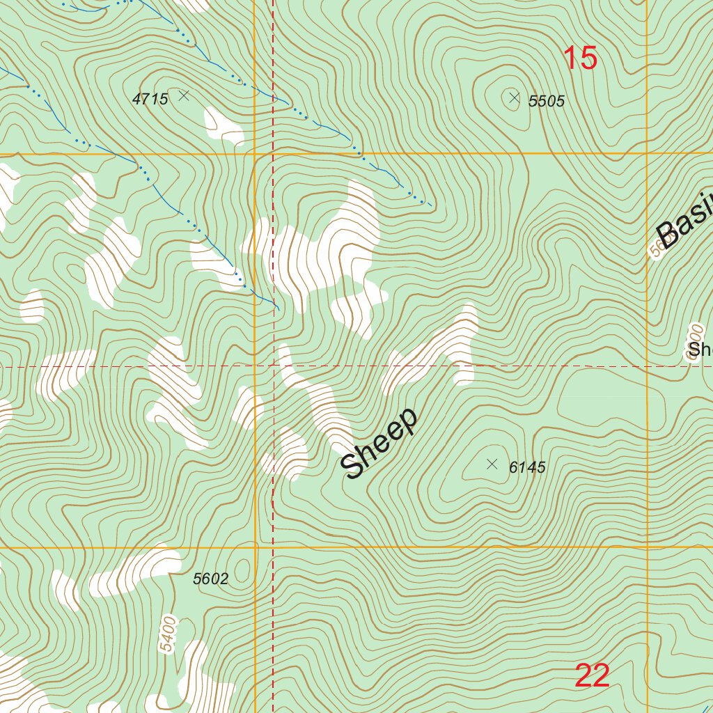 Sheep Basin Mountain, AZ FSTopo Legacy Map by US Forest Service - Topo ...